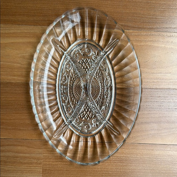 Other | Vintage 197s Konya Crystal Glass Divided Relish Dish | Poshmark